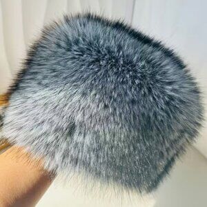 Accessories | Drops Soon Black White Russian Faux Fox Fur Hat Back In ...